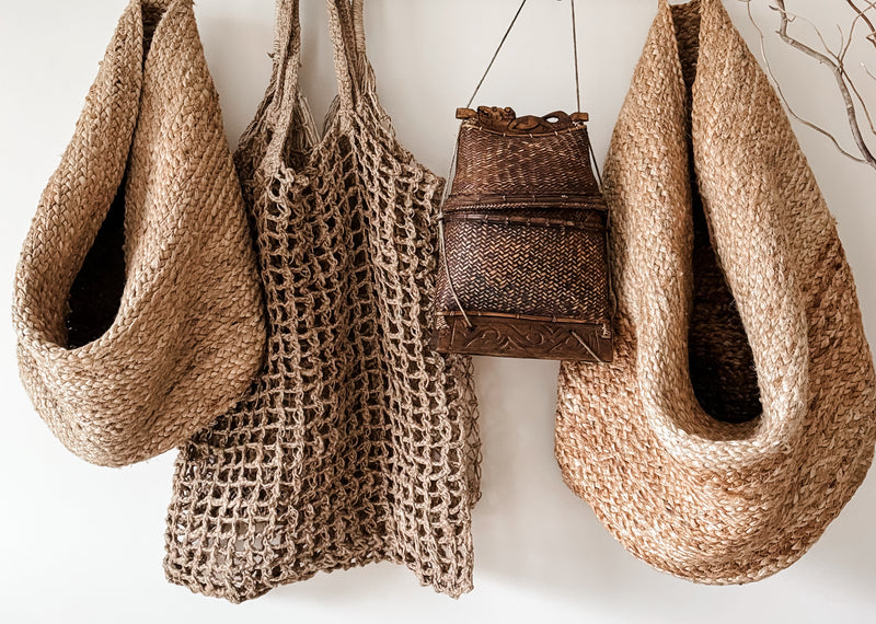 Artisan Hanging Sack Set - Natural Jute – Unhurried Home